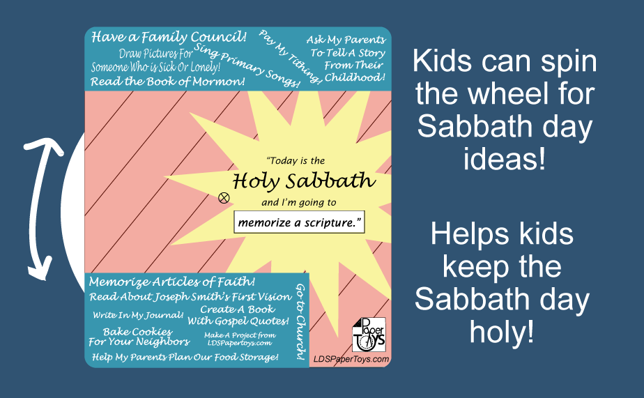 Sabbath Day Spinner – LDS Paper Toys