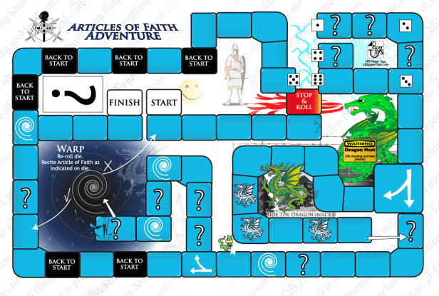 Article of Faith Adventure – Board Game – LDS Paper Toys